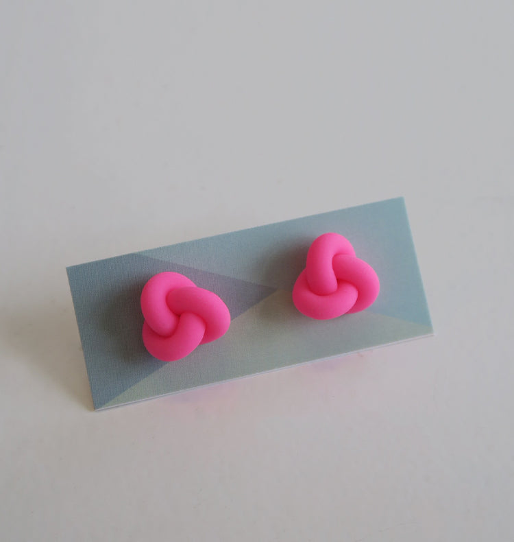 Knutar small earrings neon pink | WOS