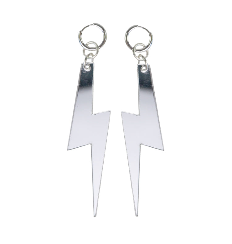 silver flash earrings – WOS